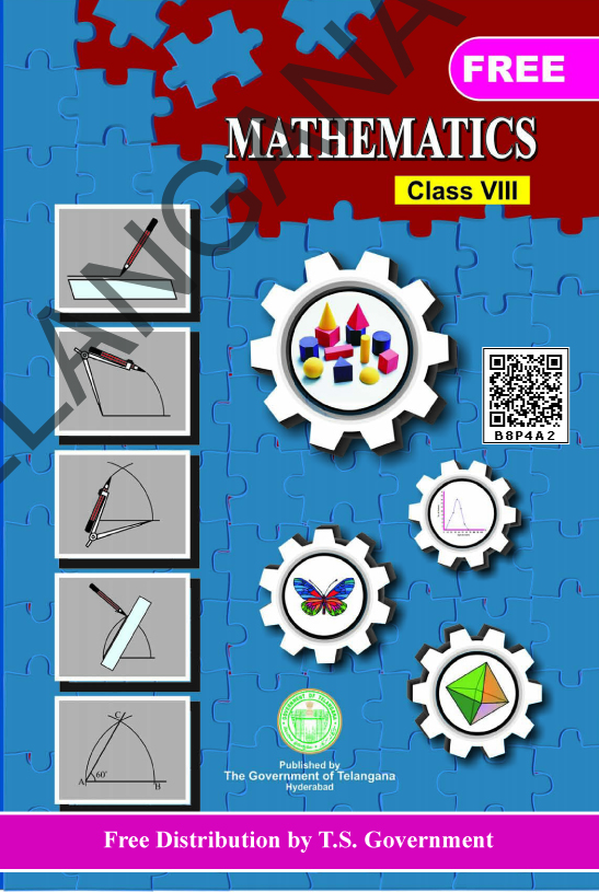 8th Class Mathematics EM PDF Text Book Image